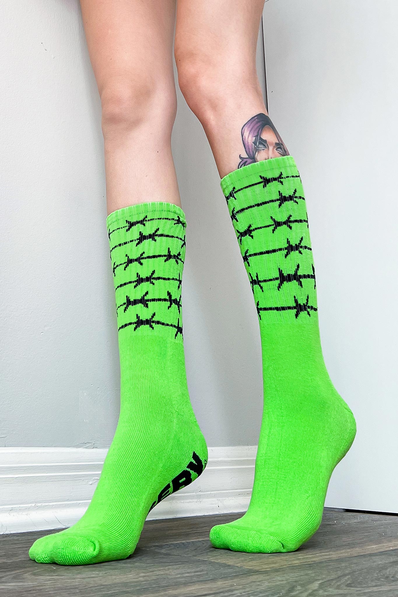 Slime Barbed Wire Sports Socks – Goodbye Bread