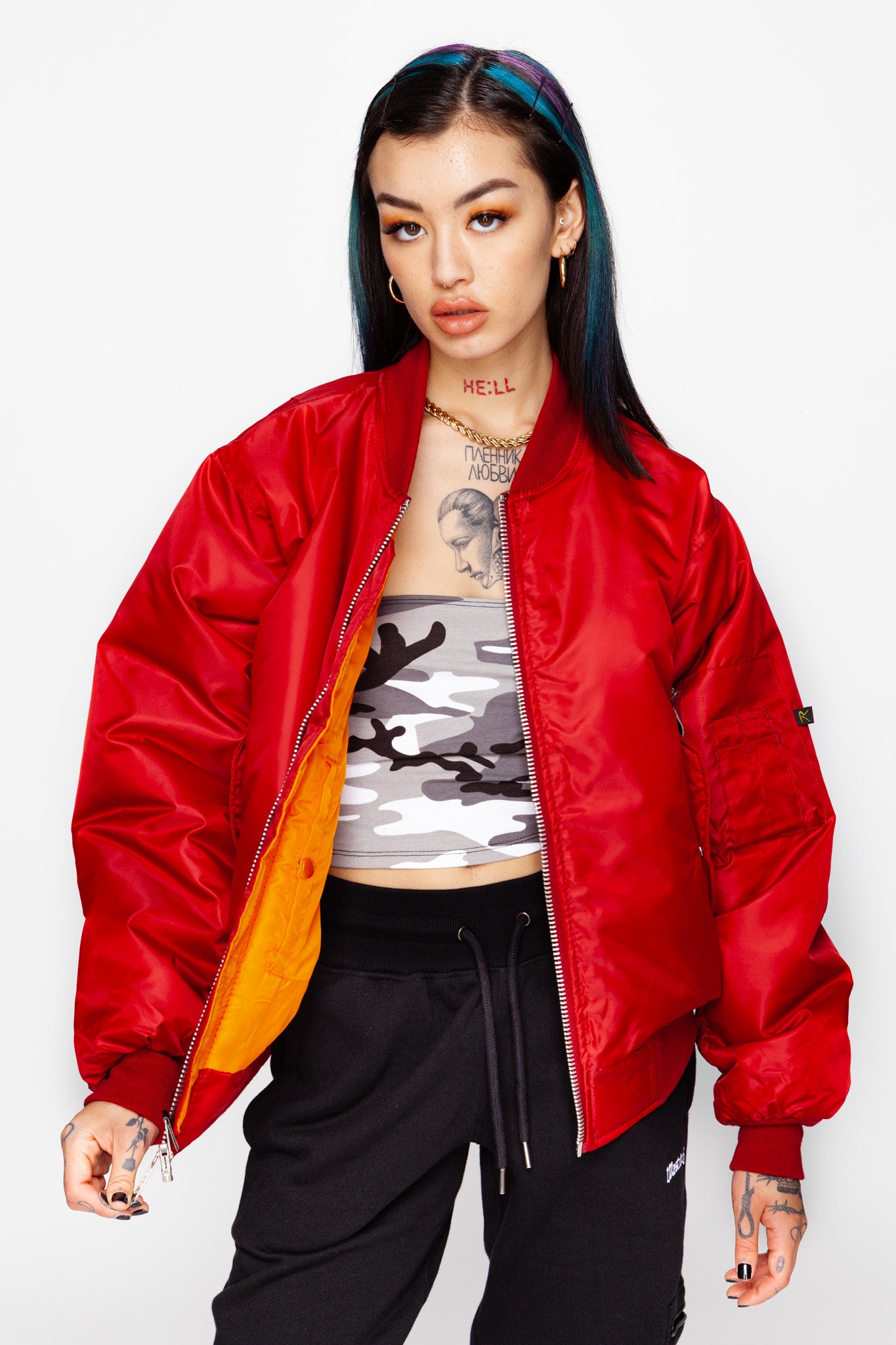 Fuego Red MA-1 Flight Jacket – Goodbye Bread