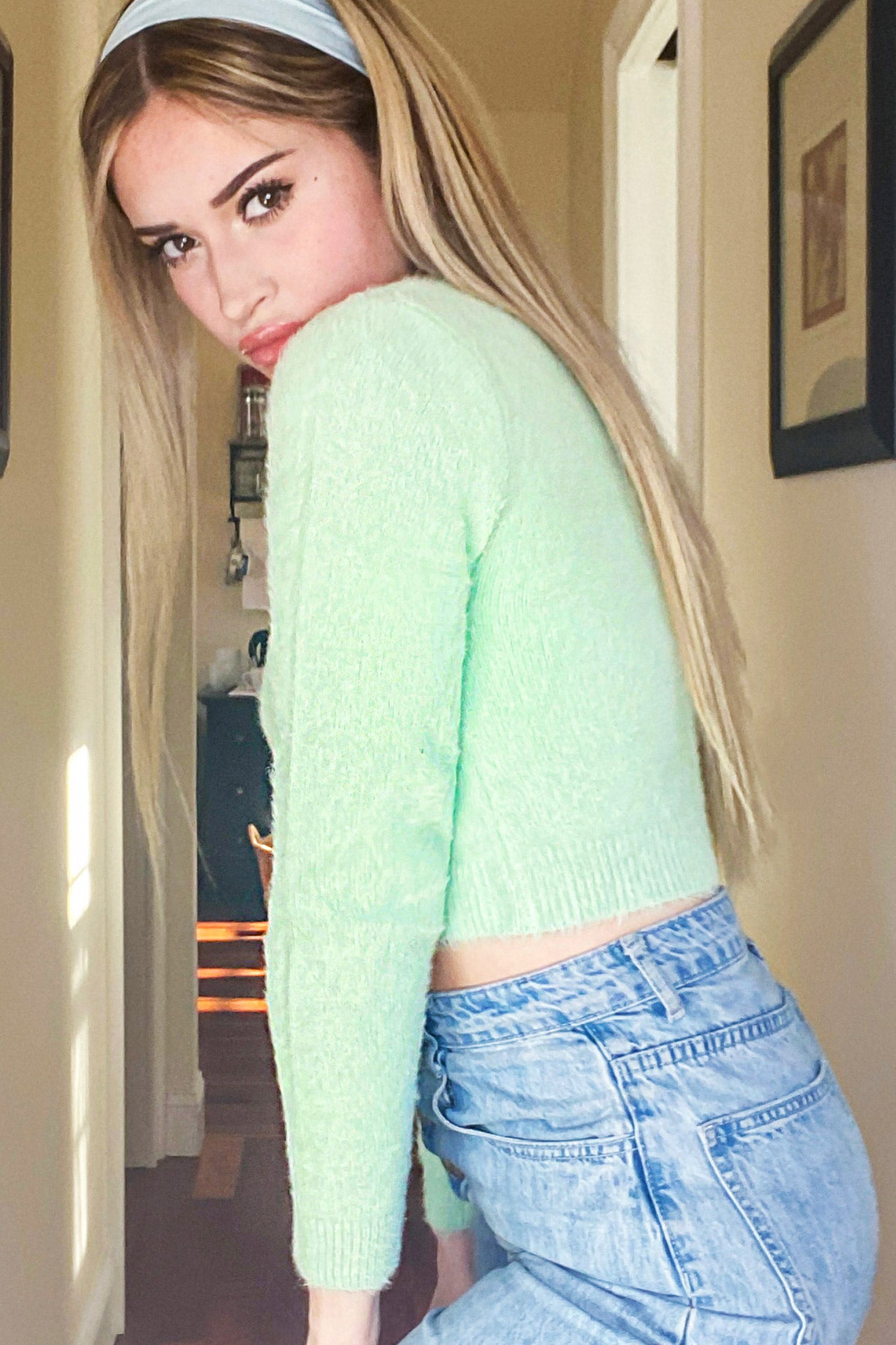 Soft Minty Crop Sweater – Goodbye Bread