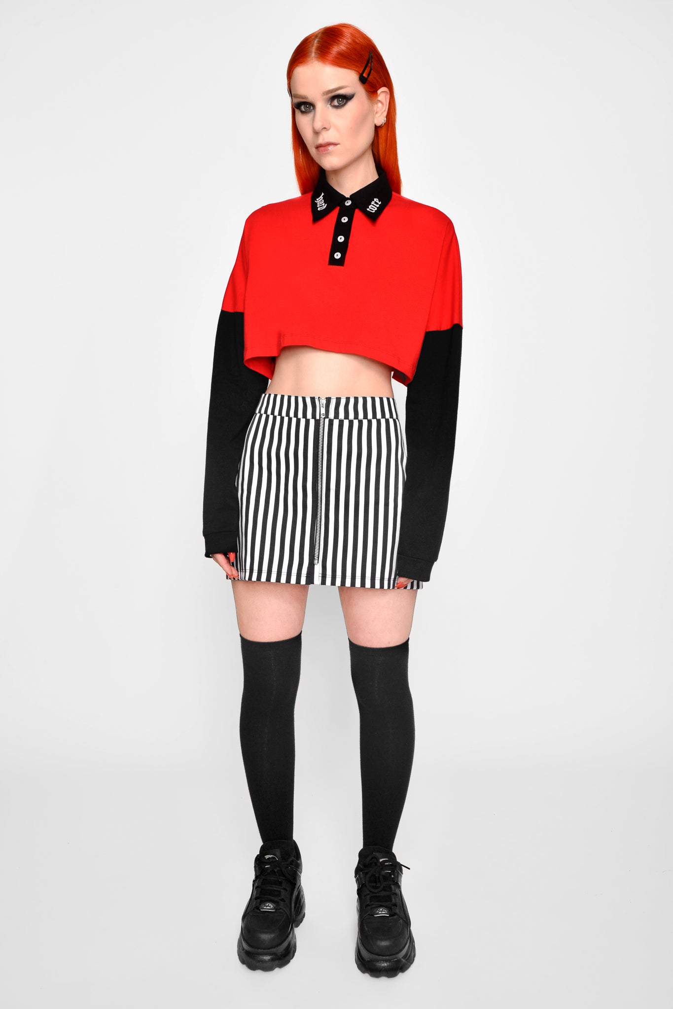 Hardcore Collar Crop Tee – Goodbye Bread